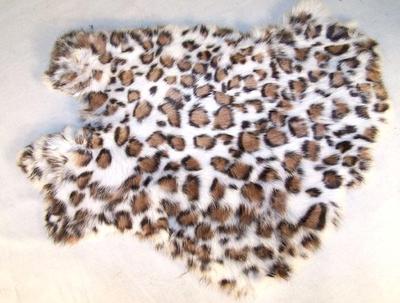 REAL RABBIT SKIN LEOPARD PRINT fur pelt bunny soft rabbits skins DIE ...