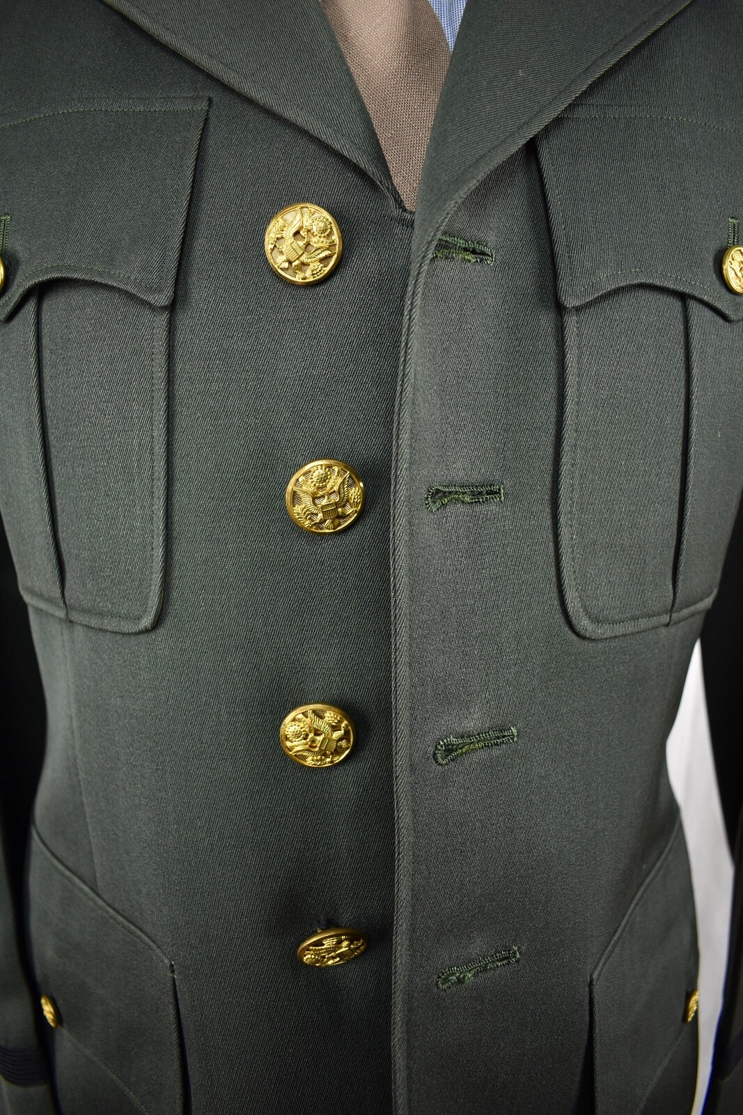 1950-60's Heck Ross Uniform Co Dark Green Formal Mili… - Gem