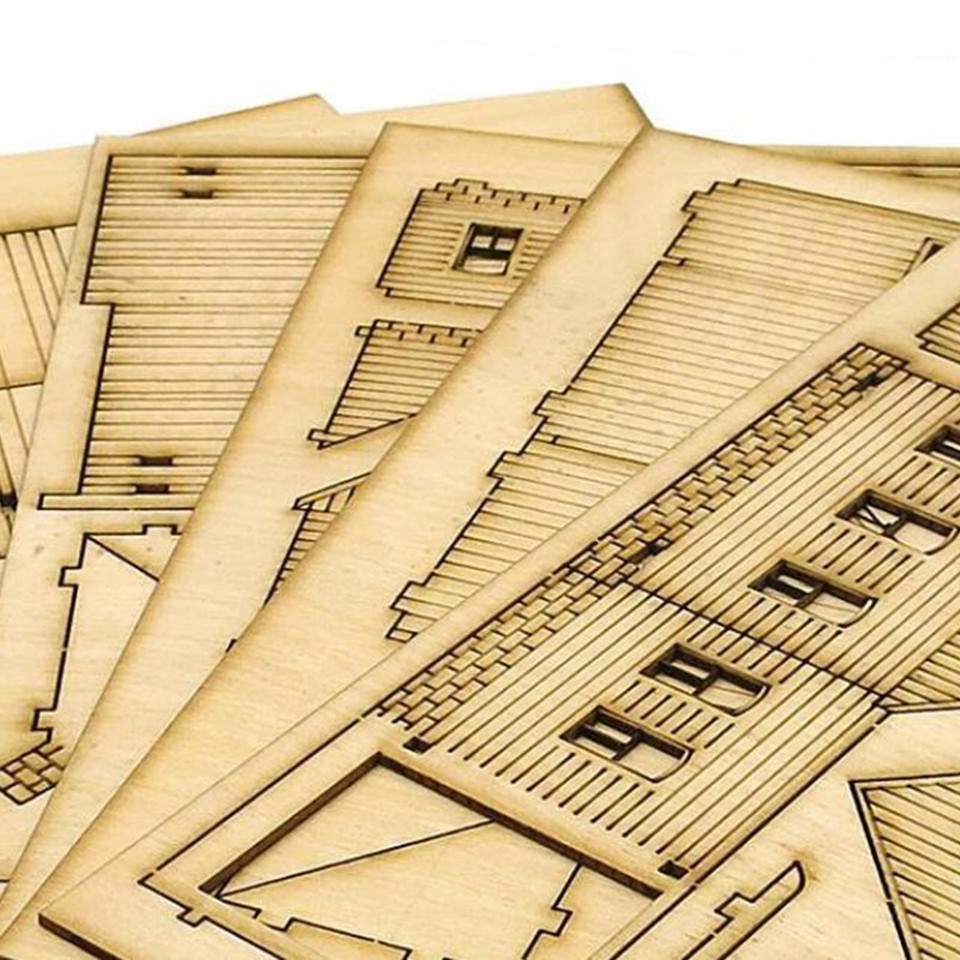 Wooden Model Kits 1:72 Building Model Kits DIY Crafts Layout | eBay UK