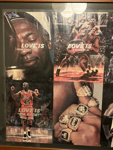 Nike Air Jordan XV111 2003 LOVE IS Print Advertisement Framed Collage ...