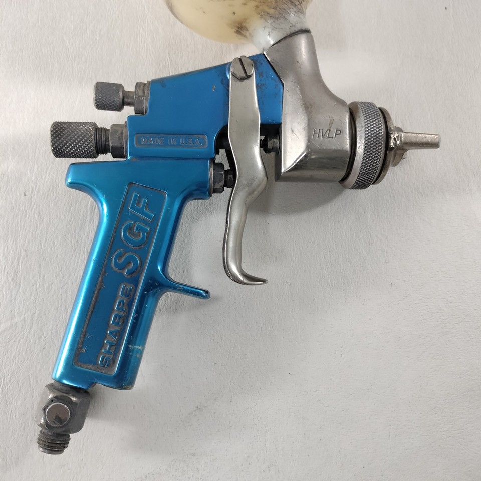 Sharpe SGF HVLP Blue Gravity Feed Spray Paint Gun With Tip And Cup | eBay