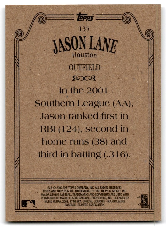 2002 Topps 206 Jason Lane Baseball Cards #135 | eBay