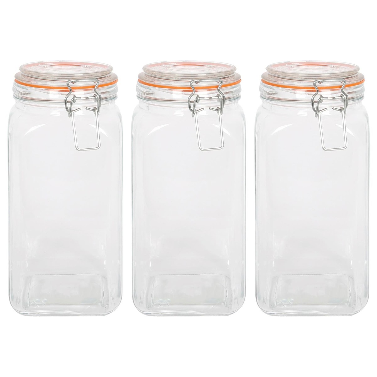 Storage Jars With Locking Lids Glass Storage Jars With Metal Lid Set