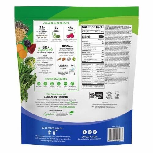 Orgain Complete Meal Vanilla 34.6 oz Gut Support Meal Replacement Shake ...