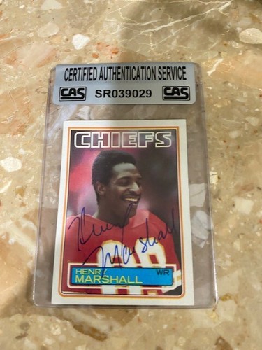 Henry Marshall Kansas City Chiefs 1983 Topps Signed Auto RARE ...
