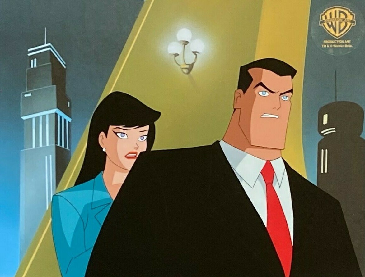 BRUCE TIMM rare BRUCE & LOIS LANE cel A1 DINNER Worlds Finest WB STAS ...