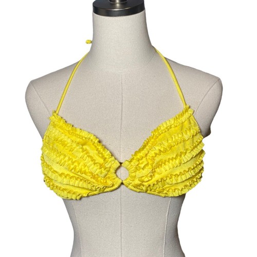 Victoria’s Secret Yellow Ruffled Bikini Top Swim Swim… - Gem