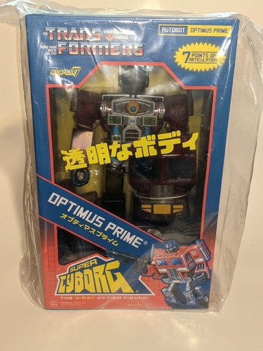 SUPER7 TRANSFORMERS: Super Cyborg OPTIMUS PRIME X-RAY EDITION Clear Red ...