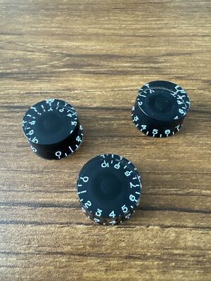 Gibson Barrel Black Speed Knobs Lot Of 3 | eBay
