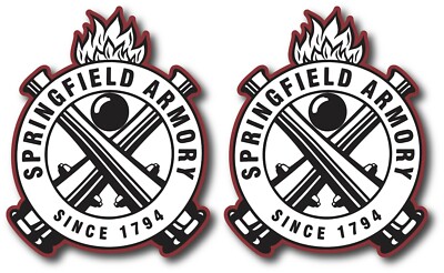 2X SPRINGFIELD ARMORY DECAL STICKER 3M USA MADE TRUCK GUN WINDOW CAR ...