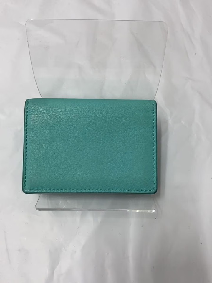 TIFFANY & Co. Tiffany Blue Leather Card Case for Women, Includes Dust ...