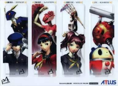Persona 4 Clear Bookmark Set 4pcs Naoto Yukiko Rise Kuma Used Japan | eBay