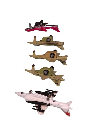 Lot of 5 Vintage metal Dyna Flites Zee Fighters Military Jets Good ...