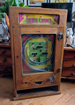 Vintage Allwin Coin Operated Penny Machine - Football - Oliver Whales ...