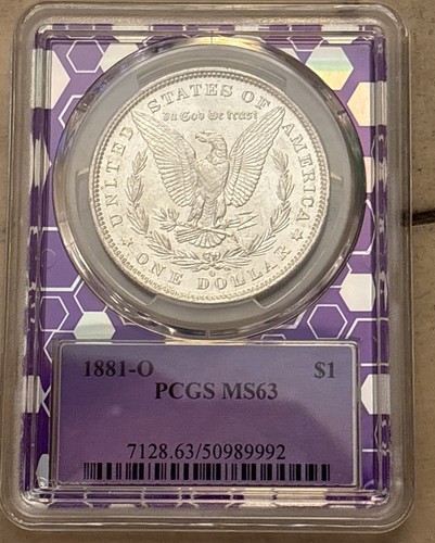 🌟 1881-0 Morgan Silver Dollar $1 PCGS MS63 WHITE TRADER BEA BETTER DATE ...