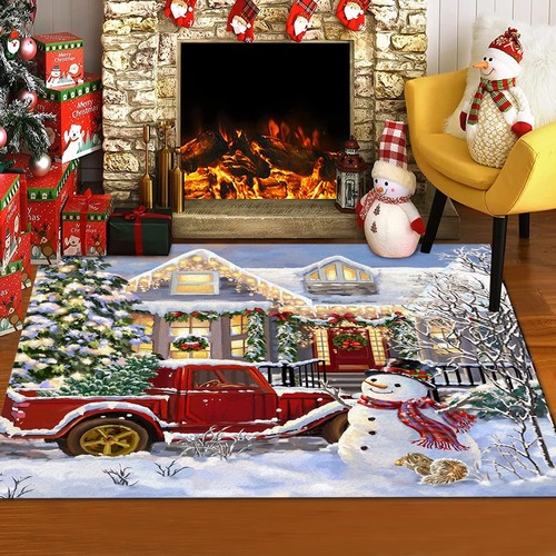 Christmas Snowman Area Rug 2'x3' for Bedroom Nursery Room Happy New ...