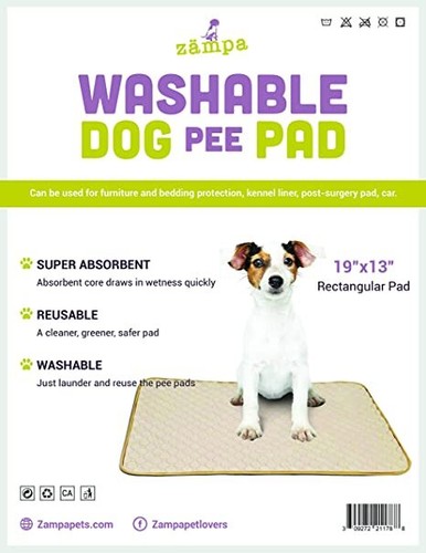 Zampa Pets Washable Pee Pads for Dogs Rectangle - Pet Food Mat | eBay