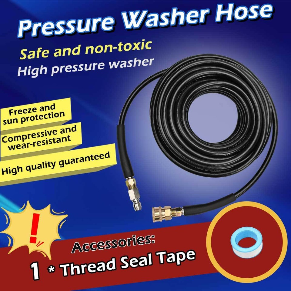 50FT Replacement High Pressure Power Washer Hose -3/8" Quick Connect | eBay