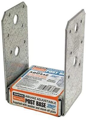 Simpson Strong-Tie ABU44Z 4 x 4 Adjustable Post Base ZMAX 2 Pk ...