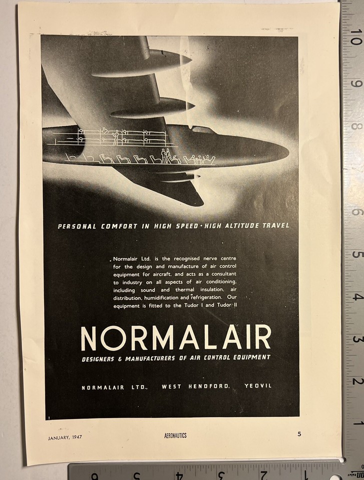 Normal Air Control Equipment West Hendford 1947 Print Ad Advertisement ...