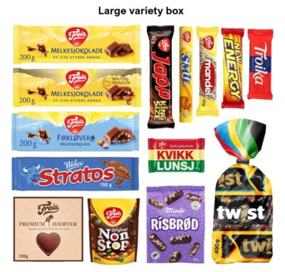Classic Norwegian chocolates. Variety candy gift box. | eBay