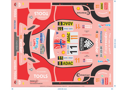 Citroen Ds3 Solberg Deutschland + Alsace 2011 - 1/18 1/24 - Water Decal ...