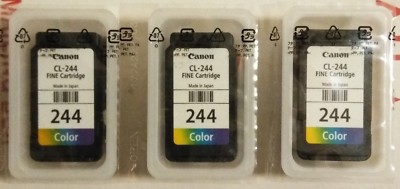 CANON Ink COLOR Cartridge Genuine CL-244 in Bulk Packaging for PIXMA ...