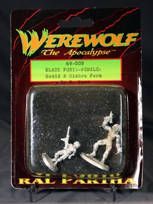 Werewolf Black Furys Female Homid & Glabro Form Ral Partha Sealed NEW ...