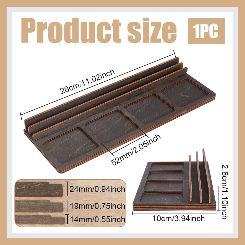UNICRAFTALE Board Game Card Holder Rack Tray Rail Display Wooden 28cm ...