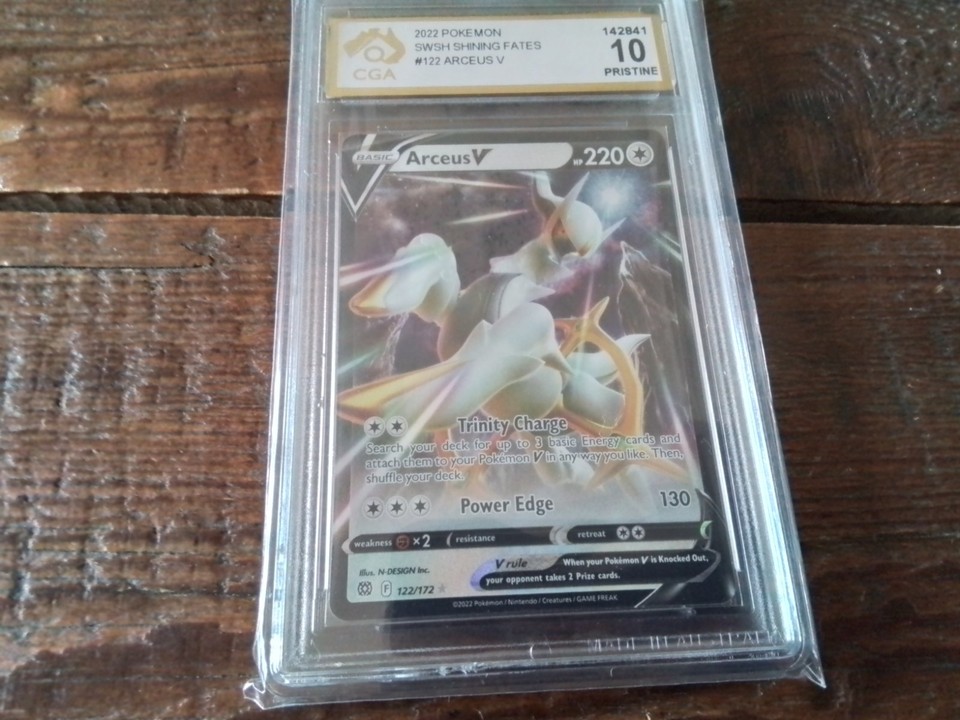 Pokemon Cards promo Holo 122 /172 arceus ar sr ex graded slab card gold ...