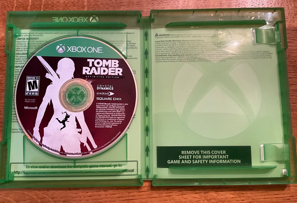 TOMB RAIDER Definitive Edition Xbox One Original Case OPENED UNPLAYED ...