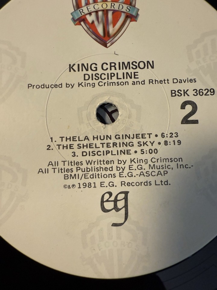 King Crimson Discipline Vinyl LP 1981 Edition | eBay
