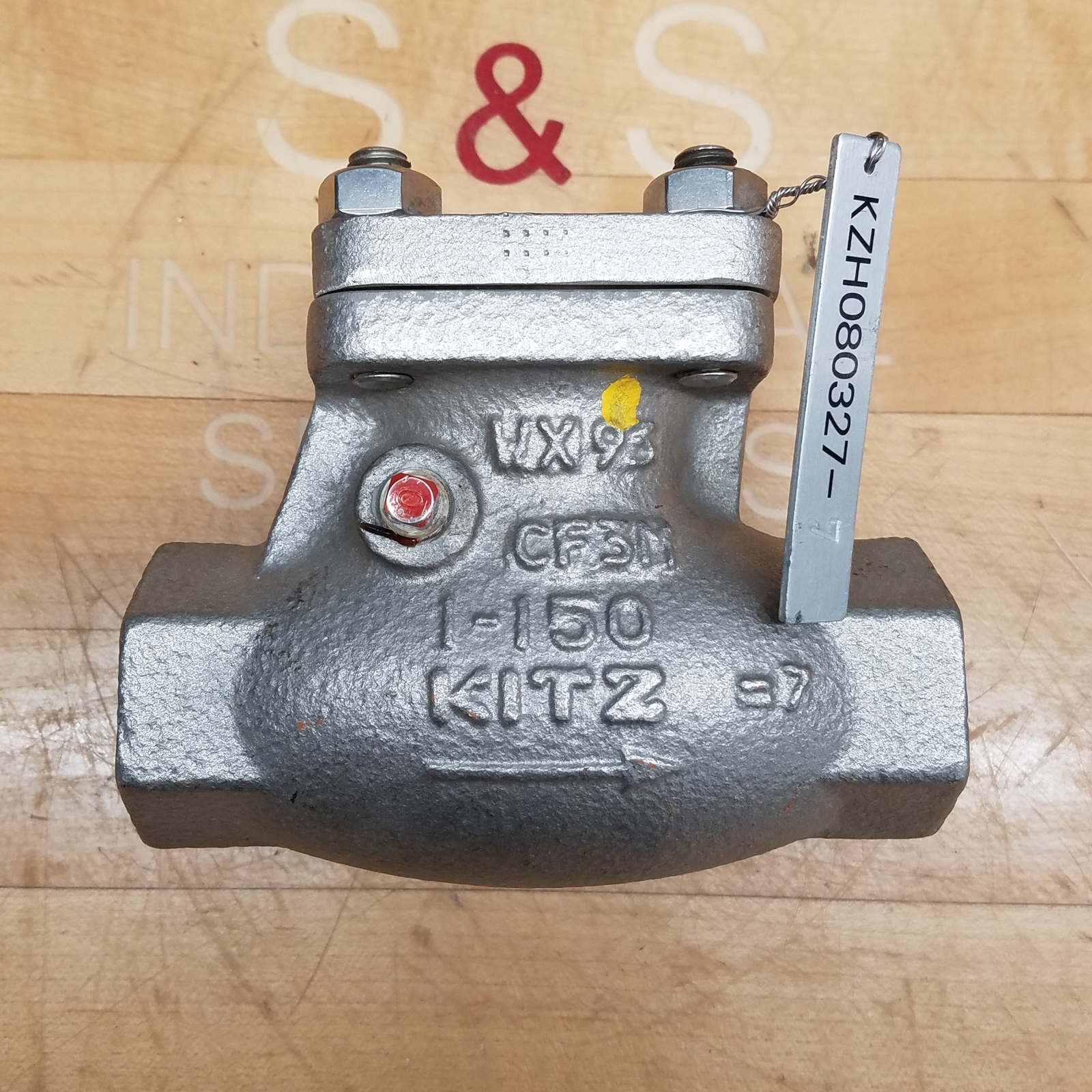 Kitz AK150UOM 1" Swing Check Valve, Class 150, CF3M Body, CF8M Disc ...