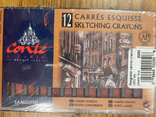 Conte A Paris Crayons - Sanguine Box of 12 New Sealed | eBay