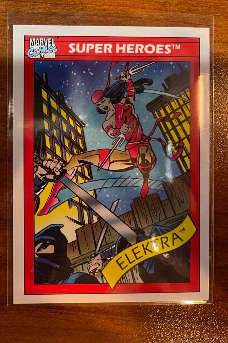 ELEKTRA 1990 Marvel Universe Series 1 (Impel) BASE Trading Card #49 ...