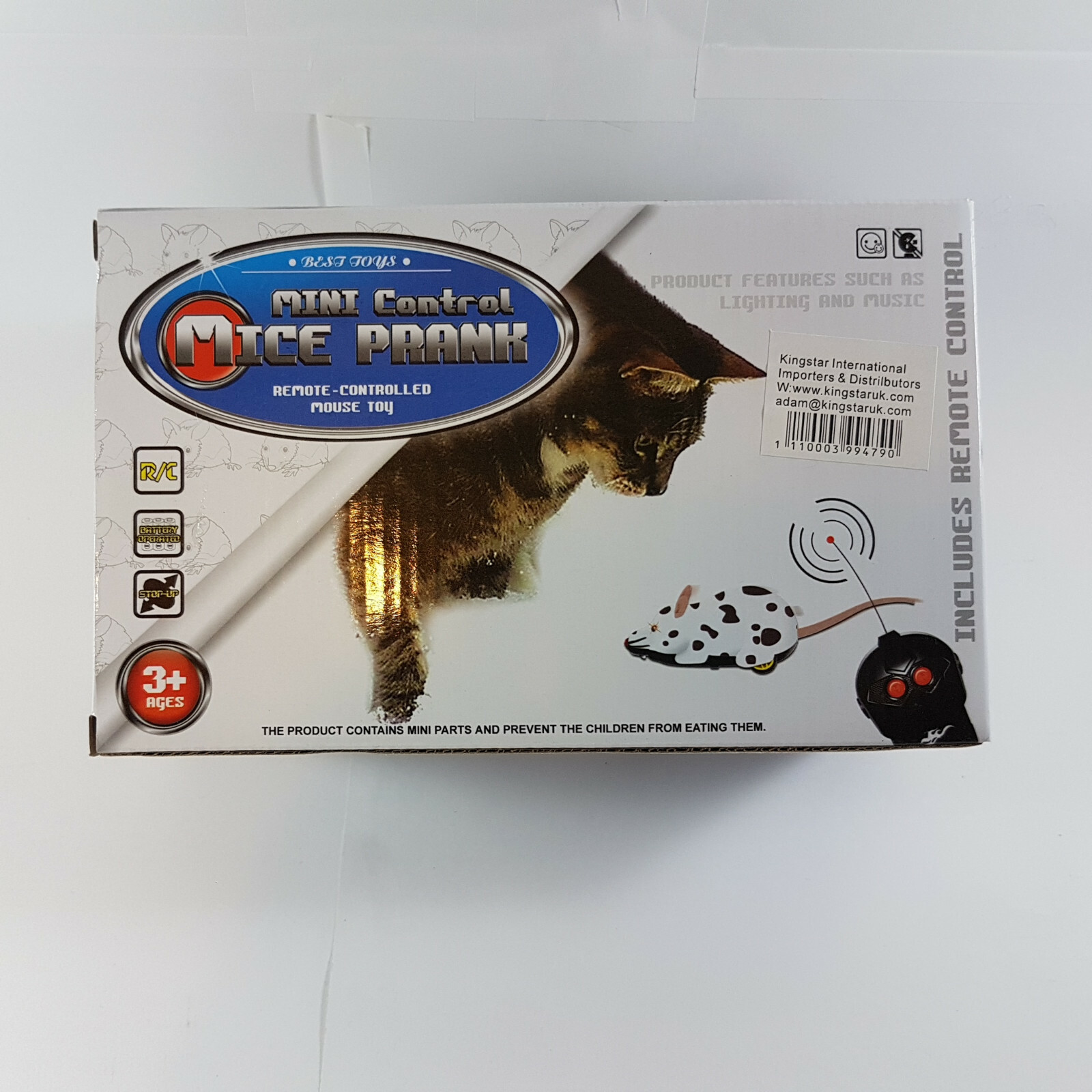 Remote Control R/C Black Rat- Mouse Battery Operated, Move Forward/Back ...