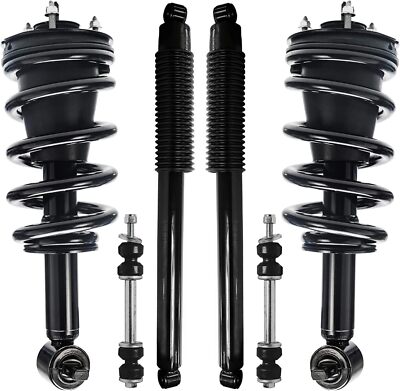 4WD Front Struts Rear Shocks Sway Bars Kit for 2014 - 2018 Silverado ...