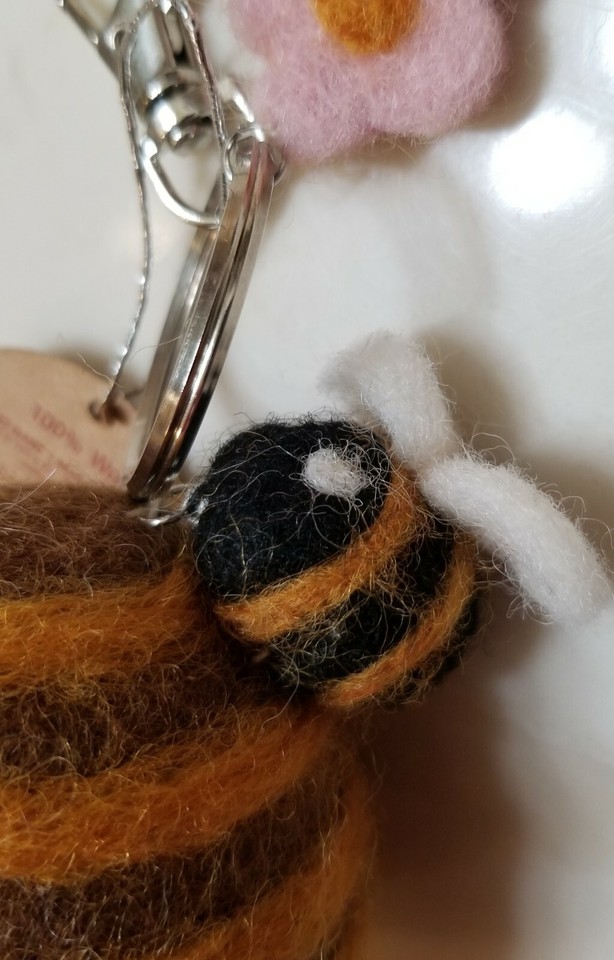 Ganz 100% Wool : Felted Beehive : Key Ring : New : Made In Nepal | eBay