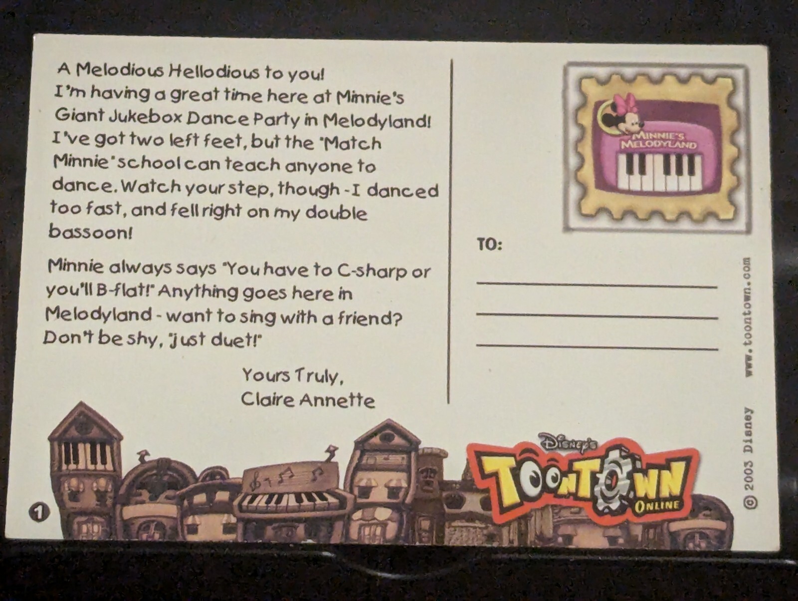 Original Disney ToonTown Online Trading Card Series 1 Minnie's ...