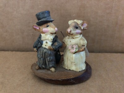 Vintage 1981 WB CO Mice Mouse Wedding Couple BRIDE / GROOM Miniature | eBay