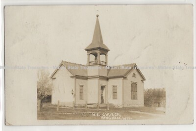 1909 Methodist Church building, Hingham, Wisconsin; history photo ...