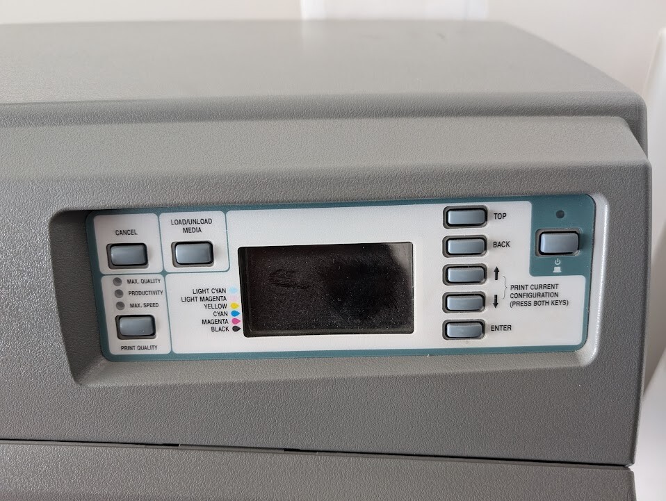 Hewlett Packard DesignJet 5000ps 60" UV Large Format Printer with Media ...