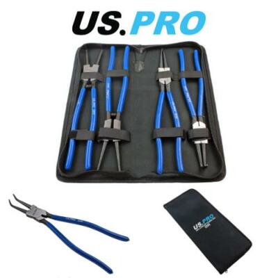 US PRO Tools 4 Piece 13" 325mm Circlip Pliers Set In Zip Case Bent ...