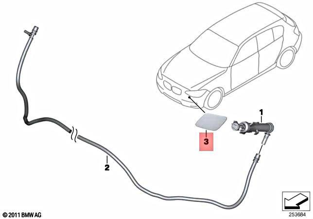 Genuine BMW F32 F33 F36 418d 418i Cover Spray Nozzle Primed Left ...