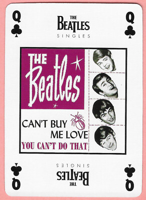 The Beatles, single swap playing card, Queen of Clubs, Can't Buy Me Love - NM | eBay