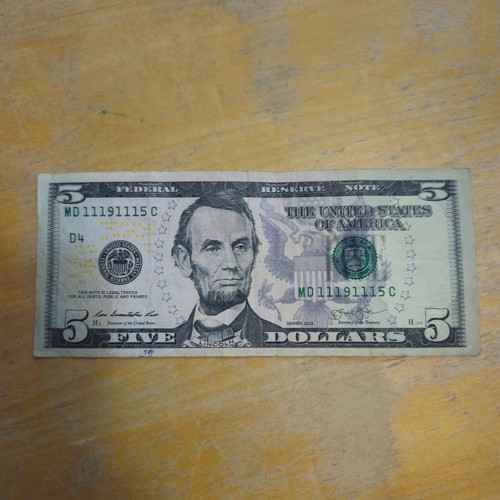 6 OF-A-KIND 1s $5 TRINARY BILL - ALL ODD NUMBERS | eBay