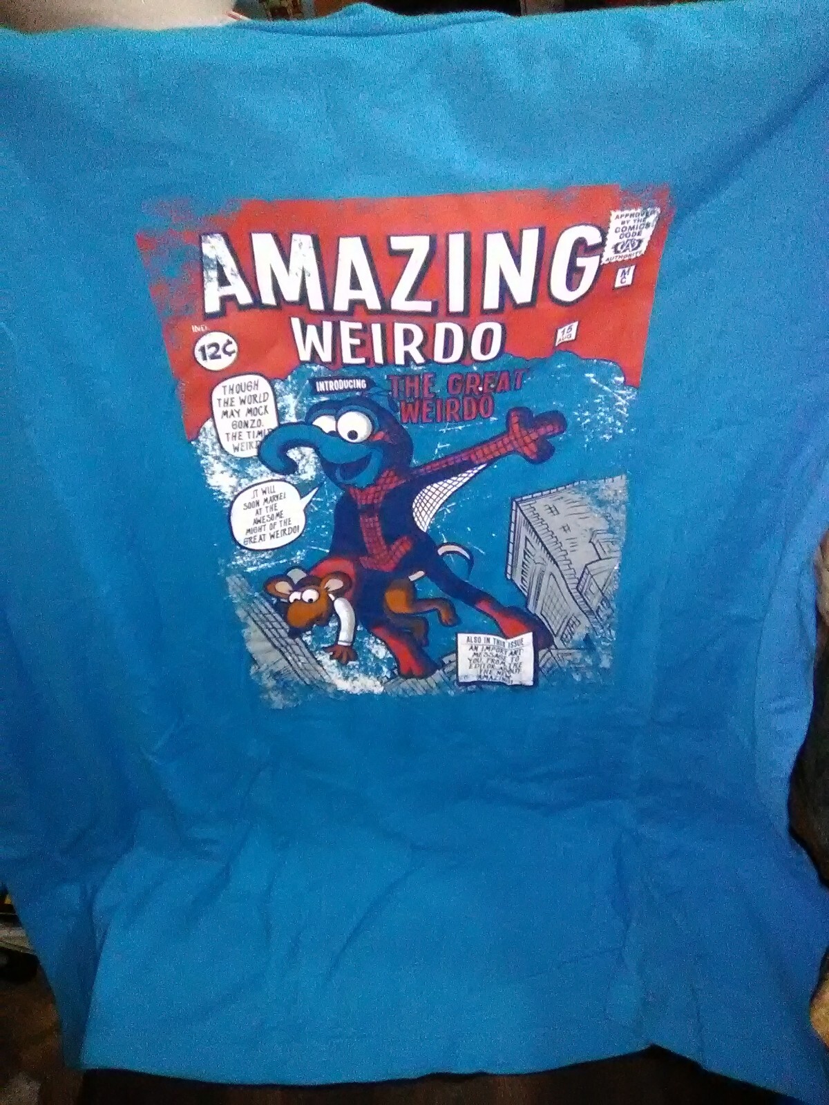 Muppets Spiderman The Amazing Weirdo Gonzo Comic Shirt- 2XL Tultex Ript | eBay