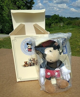 1998 Steiff Mickey Mouse #01822 Ltd Ed 1,928 pcs- 70th Anniv Club Plush ...