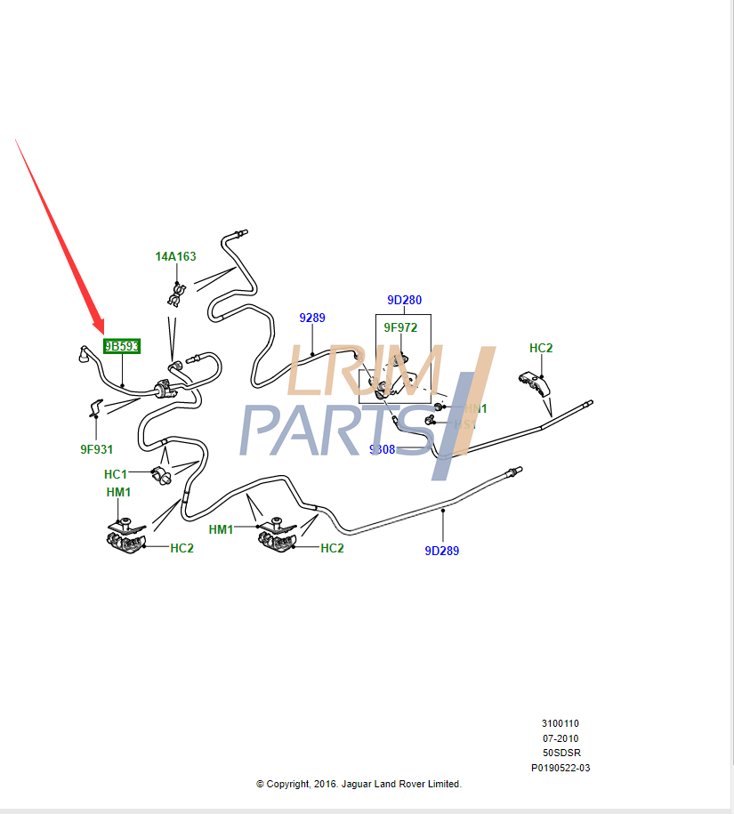 Land range Rover Sport LR4 Supercharged PURGE VALVE FUEL VAPOR LR010749 ...