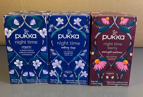 3 Pack Pukka Herbal Tea Organic Night Time 60 Bags Total Exp 07/25 11/ ...